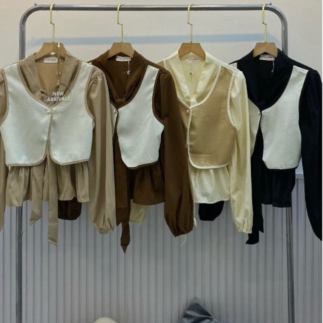 Jual My Shop | Blouse Vest Kancing Import | Shopee Indonesia