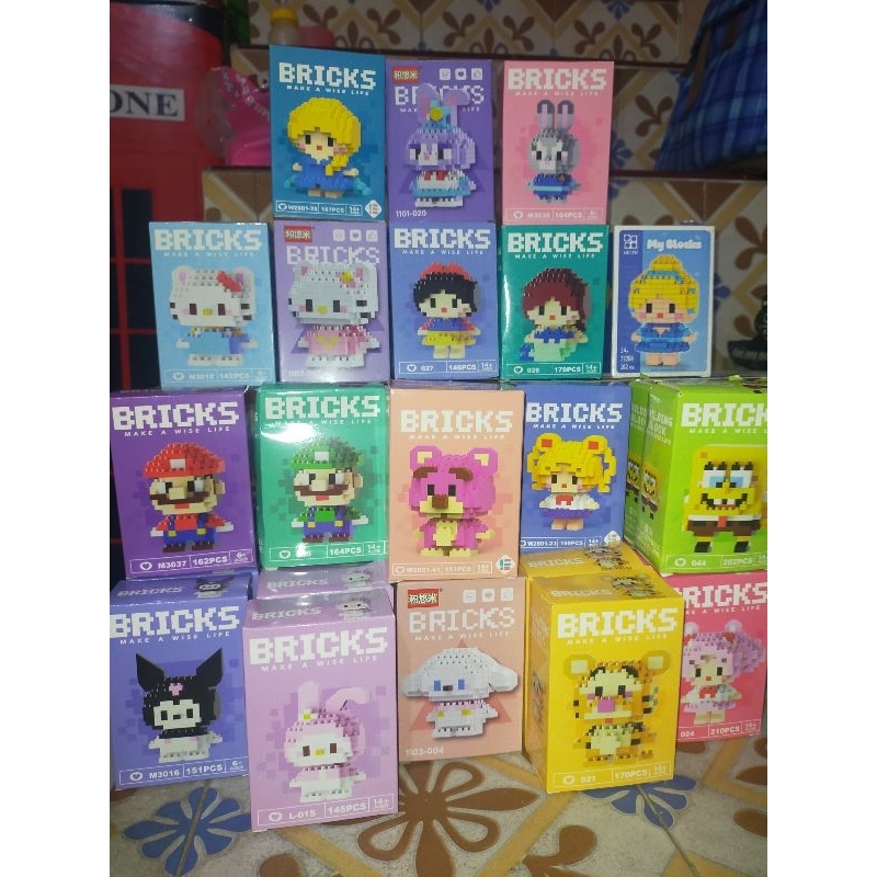 Jual Brick Mini Lego Karakter Lucu Sanrio Princess Mario Sailor Moon ...