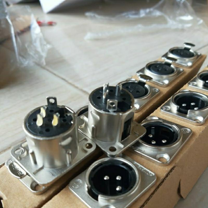 Jual SOCKET CANON JACK CANON XLR MODEL BESI PLAT TEMBAGA KAKI LURUS ...