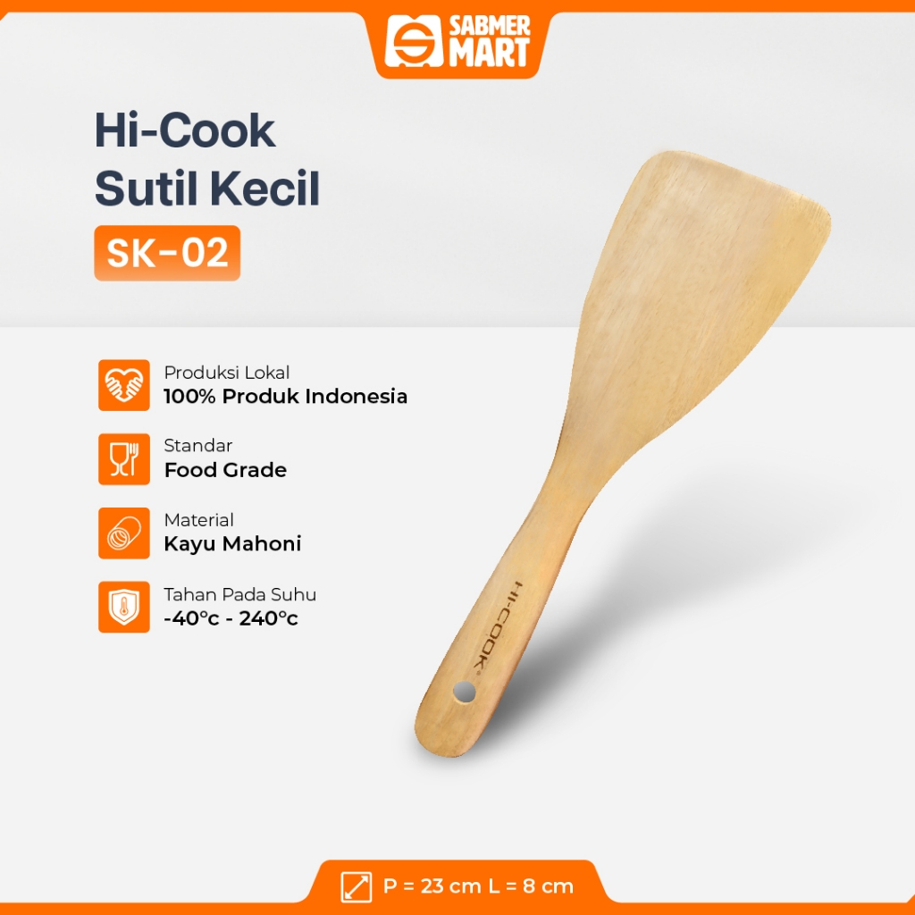 Jual Sutil Kayu Kecil / Alat Masak Kayu Mahoni Premium Hi-Cook SK-02 ...