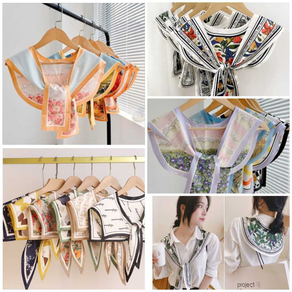 Jual Syal leher aksesoris baju syal bahu syal kerah silk selendang ...