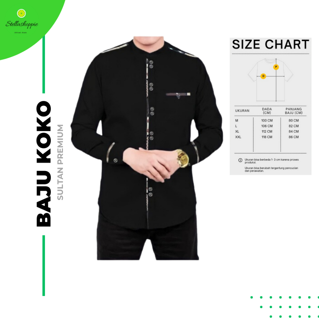 Jual Baju Koko SULTAN Kombinasi batik Lengan Panjang Model Pakistan ...