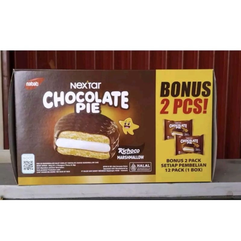 Jual Nabati Nextar Chocolate pie marshmallow/strawberry 392gr | Shopee ...