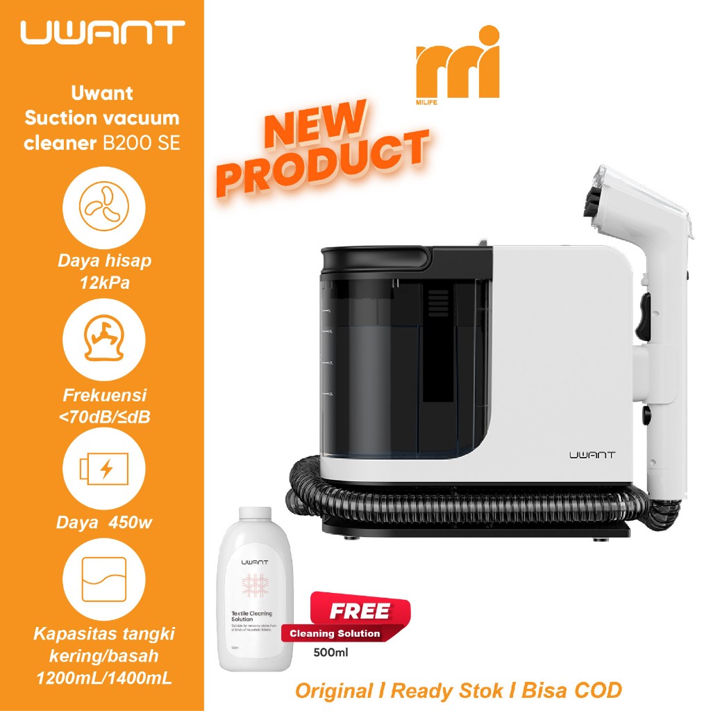 Jual Uwant B200 SE Wet Vacuum Cleaner 12Kpa Fabric Cleaning Machine ...