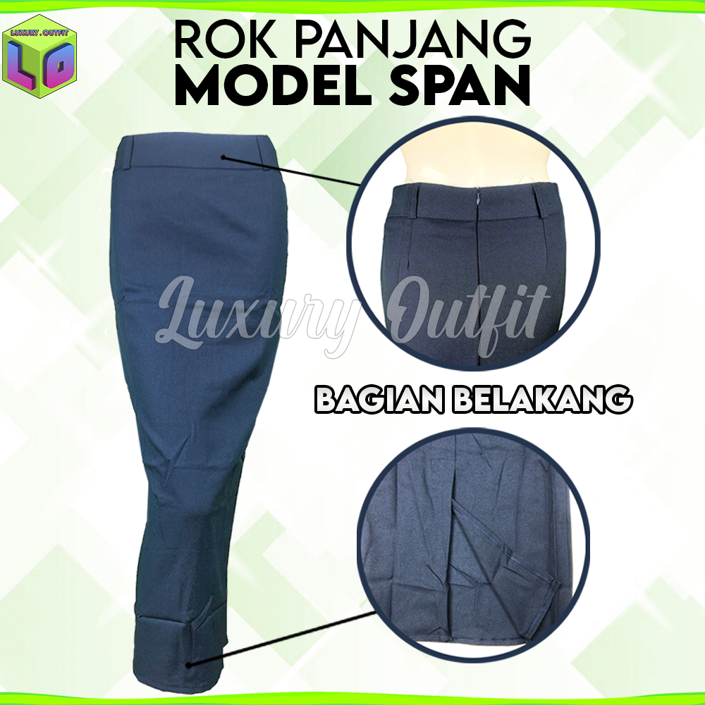 Jual Rok Sepan Panjang Wanita Kerja Formal Bawahan Perempuan Kantoran ...