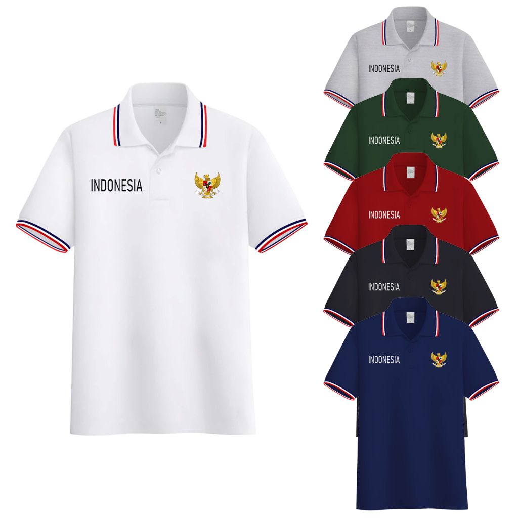 Jual Kaos polo shirt list polos Kaos kerah pria wanita / kaos Garuda ...