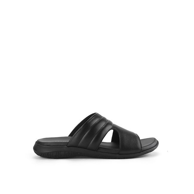 Jual Obermain OJ6265 Sandal Pria Favian Kepler In Black | Shopee Indonesia