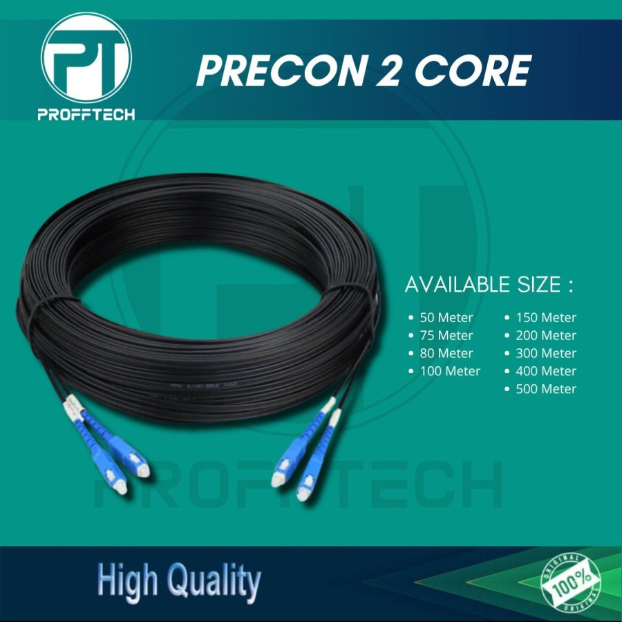 Jual Kabel Fiber Optik Ftth Drop Cable Sc Sc Precon Fiber Optic 2 Core 3 | Shopee Indonesia