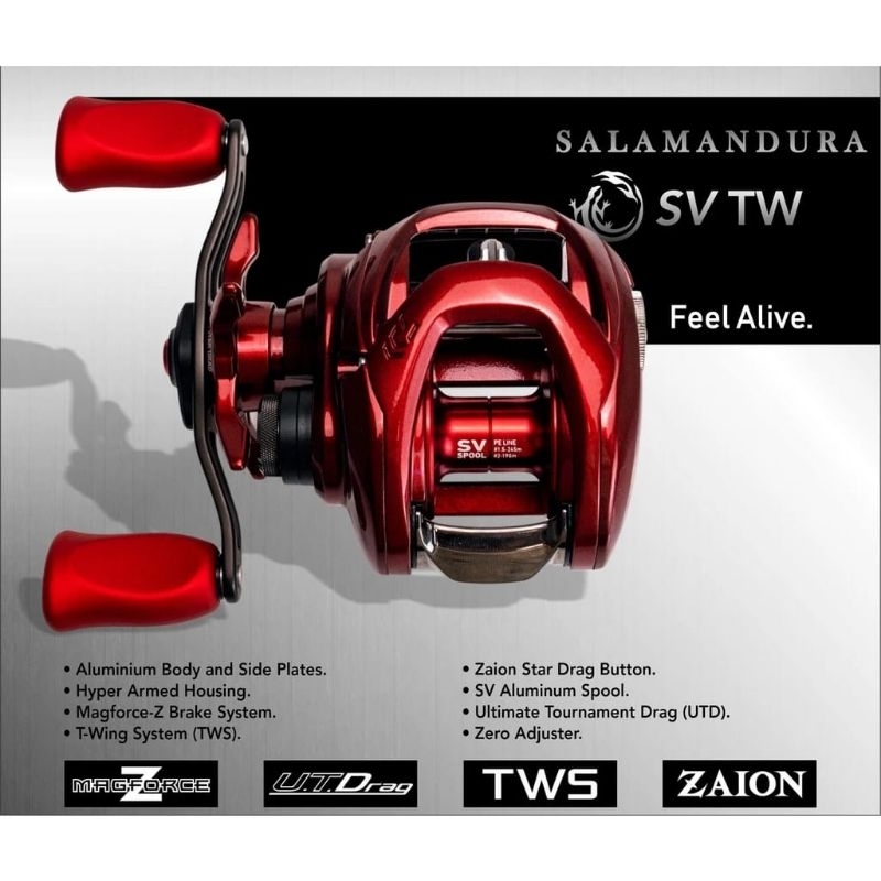Jual Reel BC Daiwa SALAMANDURA SV TW 150XHL | 103HL | 103L | Handle kiri | Made in Thailand ...