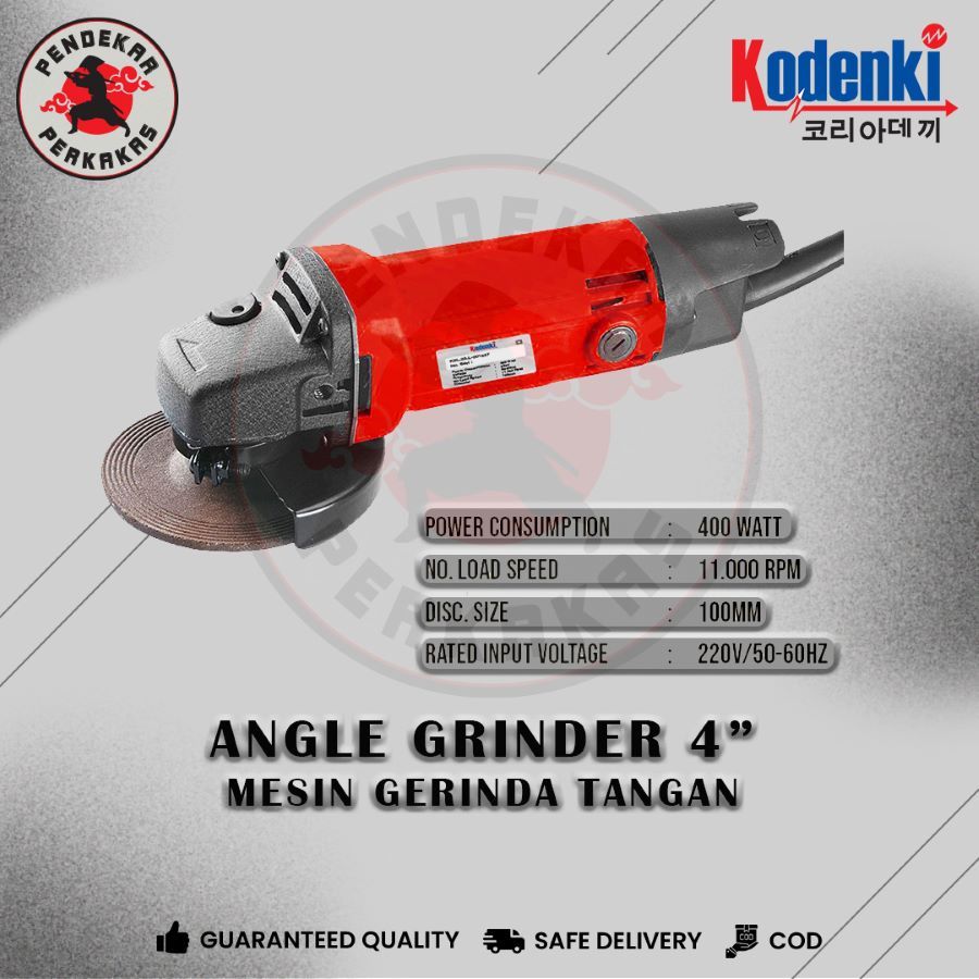Jual Kodenki Mesin Gerinda Tangan 4" - Angle Grinder 4" - Alat Gurinda ...