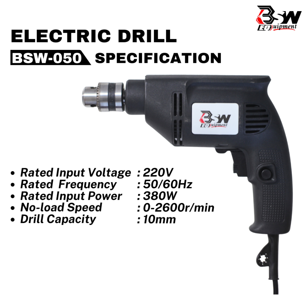 Jual Mesin Bor Listrik 10 mm / Bor listrik 10mm BSW 606 Bolak Balik ...