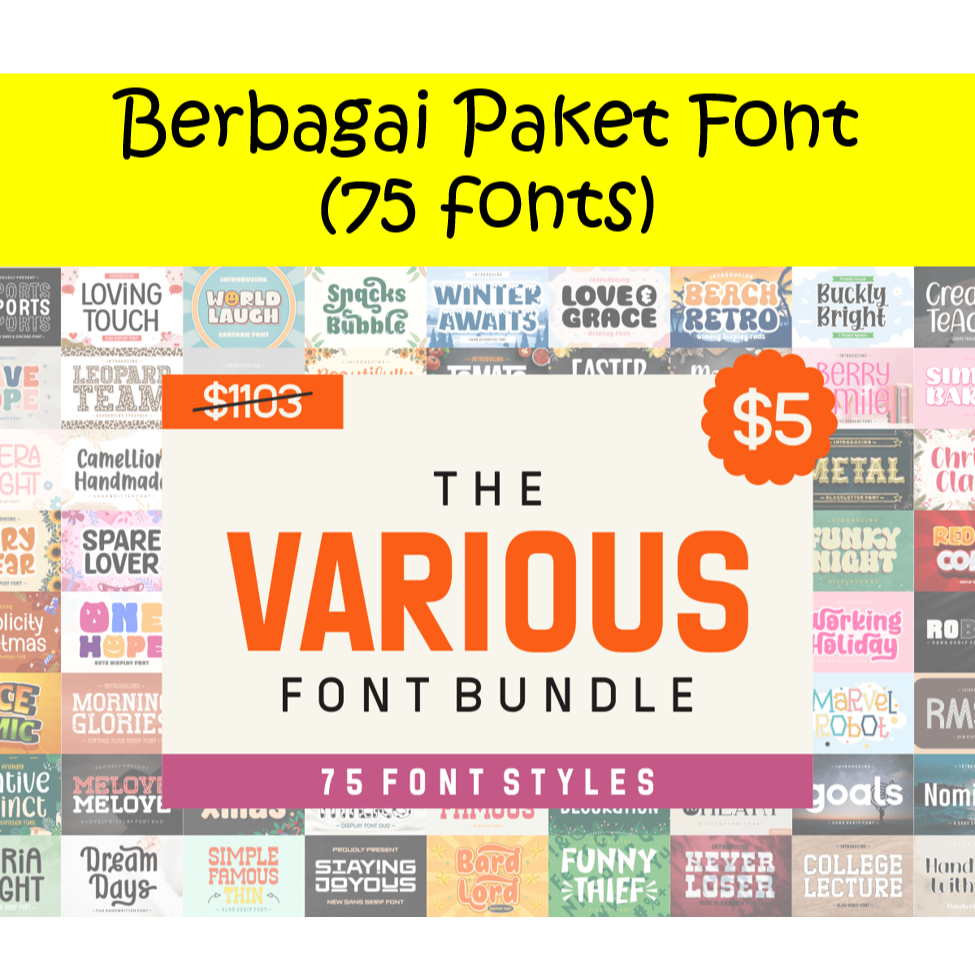 Jual Berbagai Paket Font (75 fonts) | Shopee Indonesia