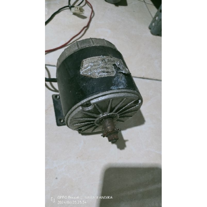 Jual dinamo dc motor 24V-350w-2750rpm bekas scuter listrik MR JACKIE ...