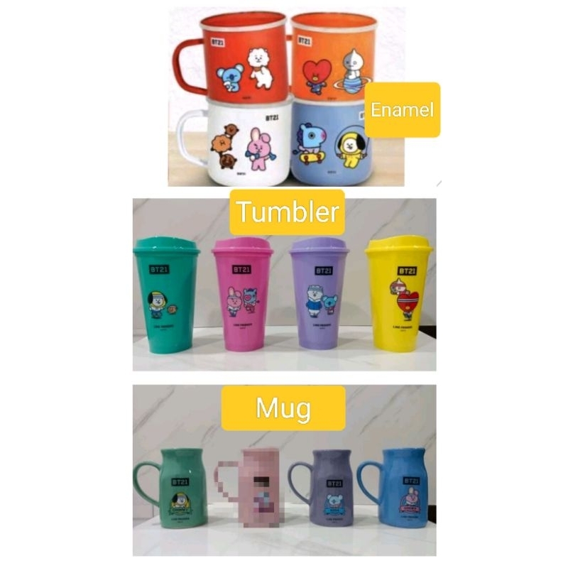 Jual Gelas BT21 Mug BT21 Gelas Enamel BT21 Tumbler BT21 Mug karakter ...