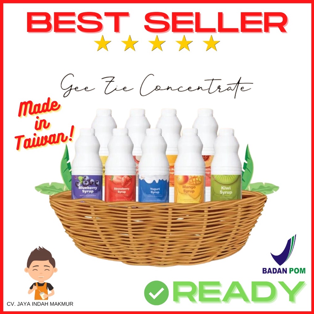 Jual PAKET MEWAH Juice Concentrate Syrup Gee Zie 12 kg Strawberry Mango ...