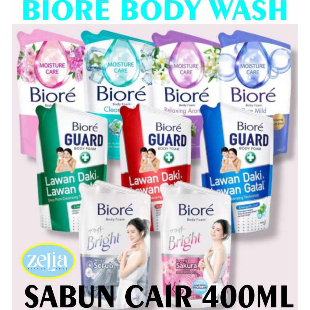 Jual Biore Sabun Mandi Reffil Cair 400ml | Body Wash | Shopee Indonesia