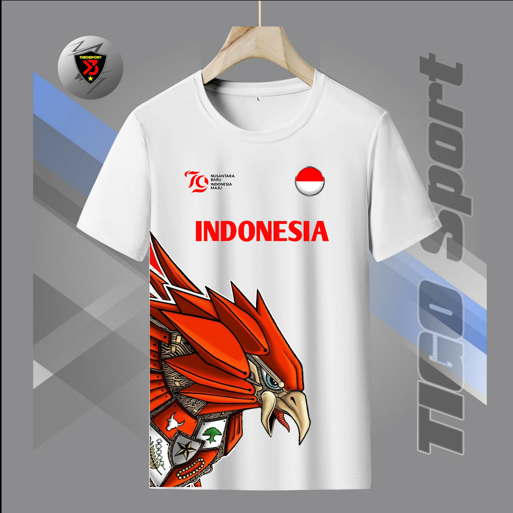 Jual [ GARUDA ] KAOS BADMINTON KAOS KEMERDEKAAN INDONESIA 17 AGUSTUS ...