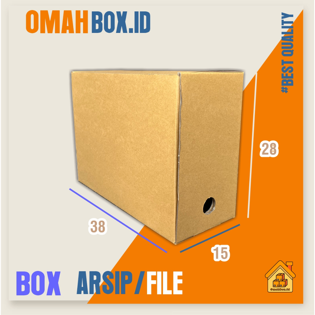 Jual Kardus box arsip/file 38x15x28 cm | box dokumen | kardus file ...