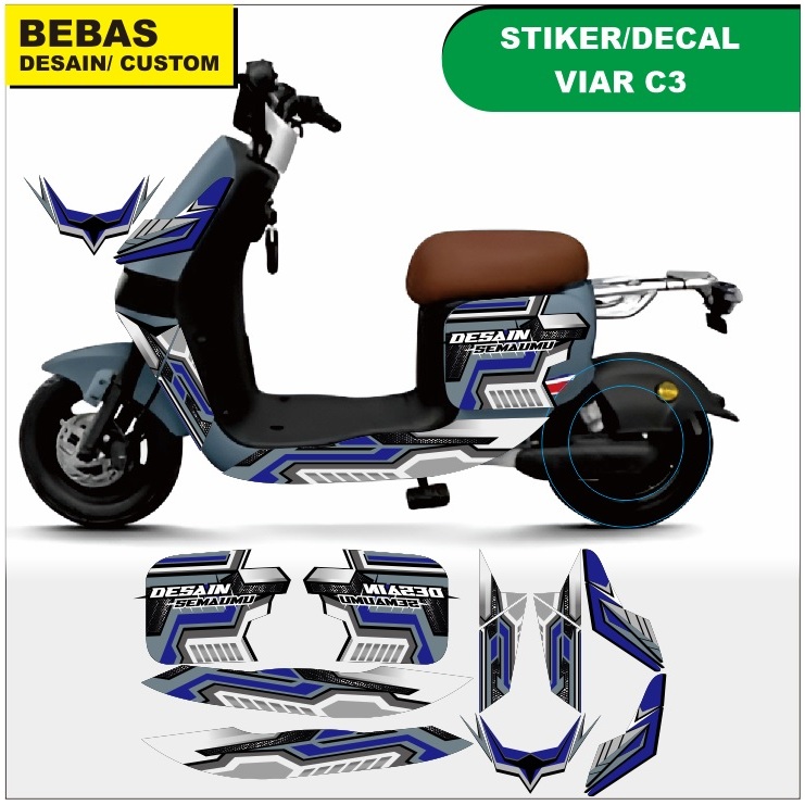 Jual STRIPING Sepeda Listrik DECAL STIKER Merek setiker Viar C3 Uwinfly ...