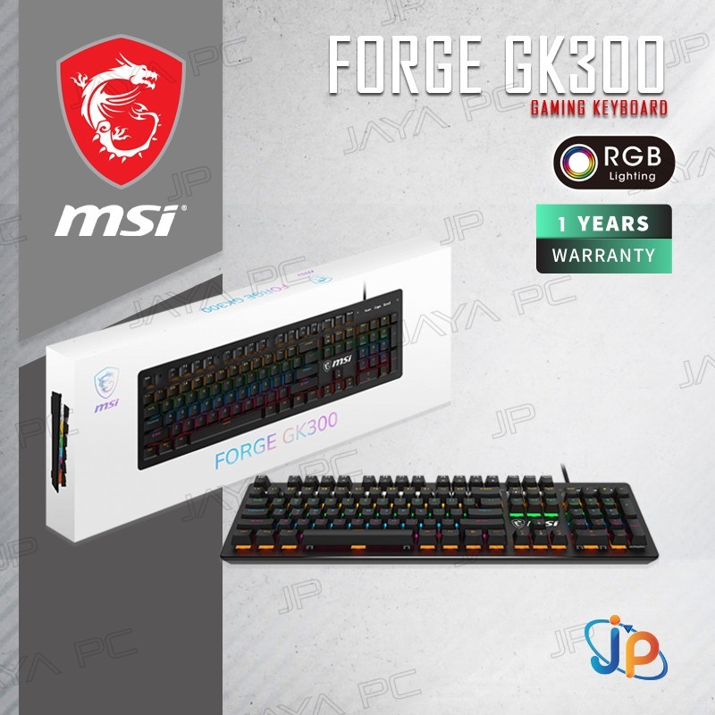 Jual MSI Gaming Keyboard Mechanical Forge GK300 RGB | Shopee Indonesia