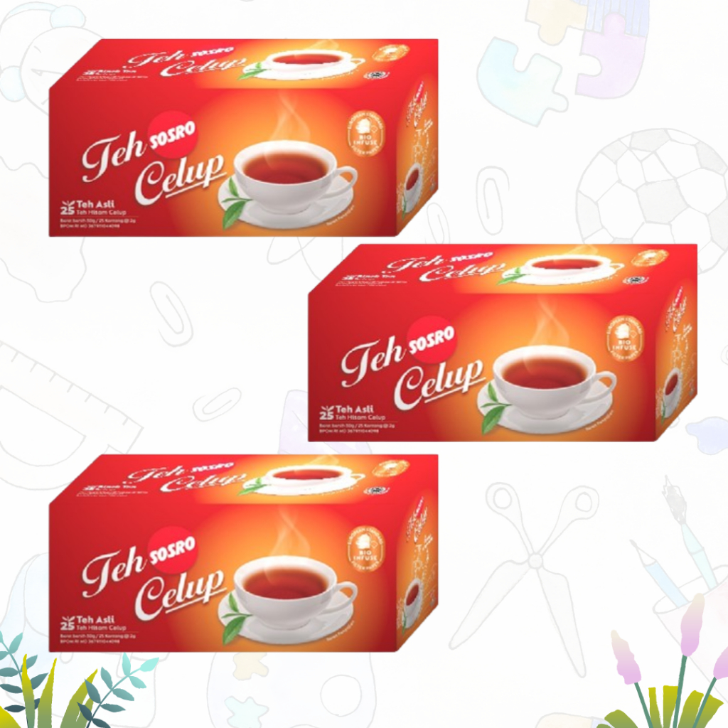 Jual TEH CELUP SOSRO/ TEH HITAM CELUP SOSRO (Isi 25 bags) | Shopee ...