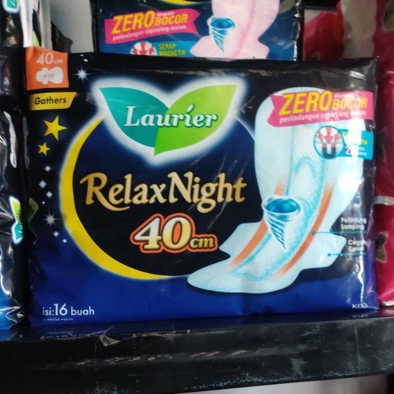 Jual Laurier Relax Night Wing 40cm 16 pads | Shopee Indonesia