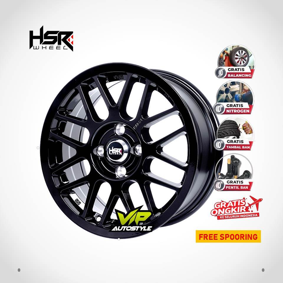 Jual Velg mobil R15 HSR RAI-S1 Black Brio rs, Mobilio, Agya, Calya ...
