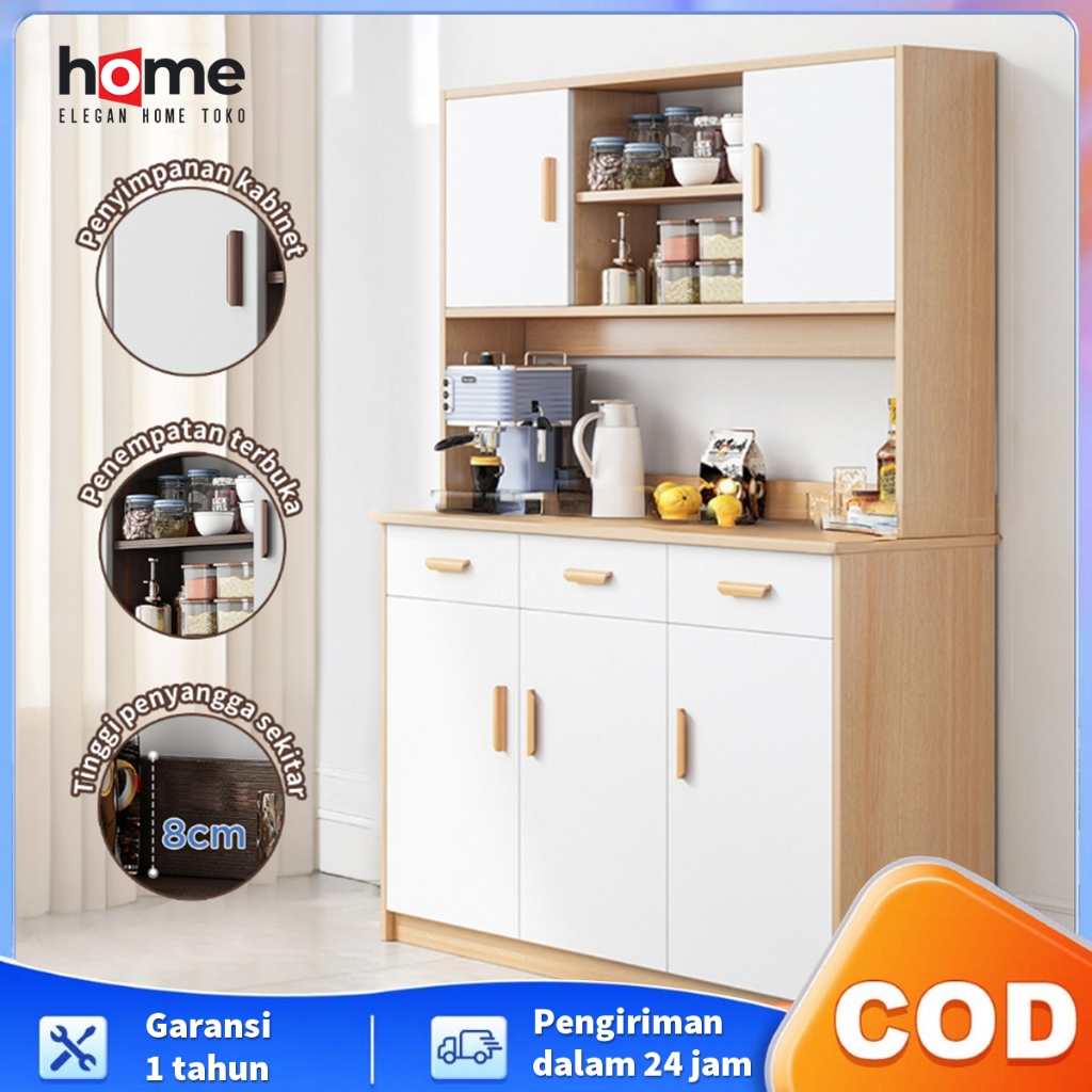 Jual ⭐Garansi 1 tahun⭐ E.HOME Furniture Rak Dapur Serbaguna / Lemari ...