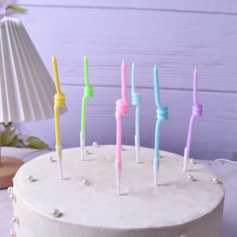 Jual Abubu - Lilin Ulangtahun Spiral Pastel HBD Macaron / Candle HBD ...