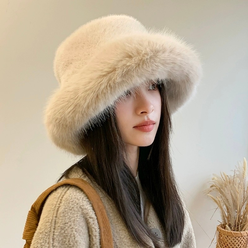 Jual Topi fur bowler Himawari musim dingin wanita hat russian ushanka ...