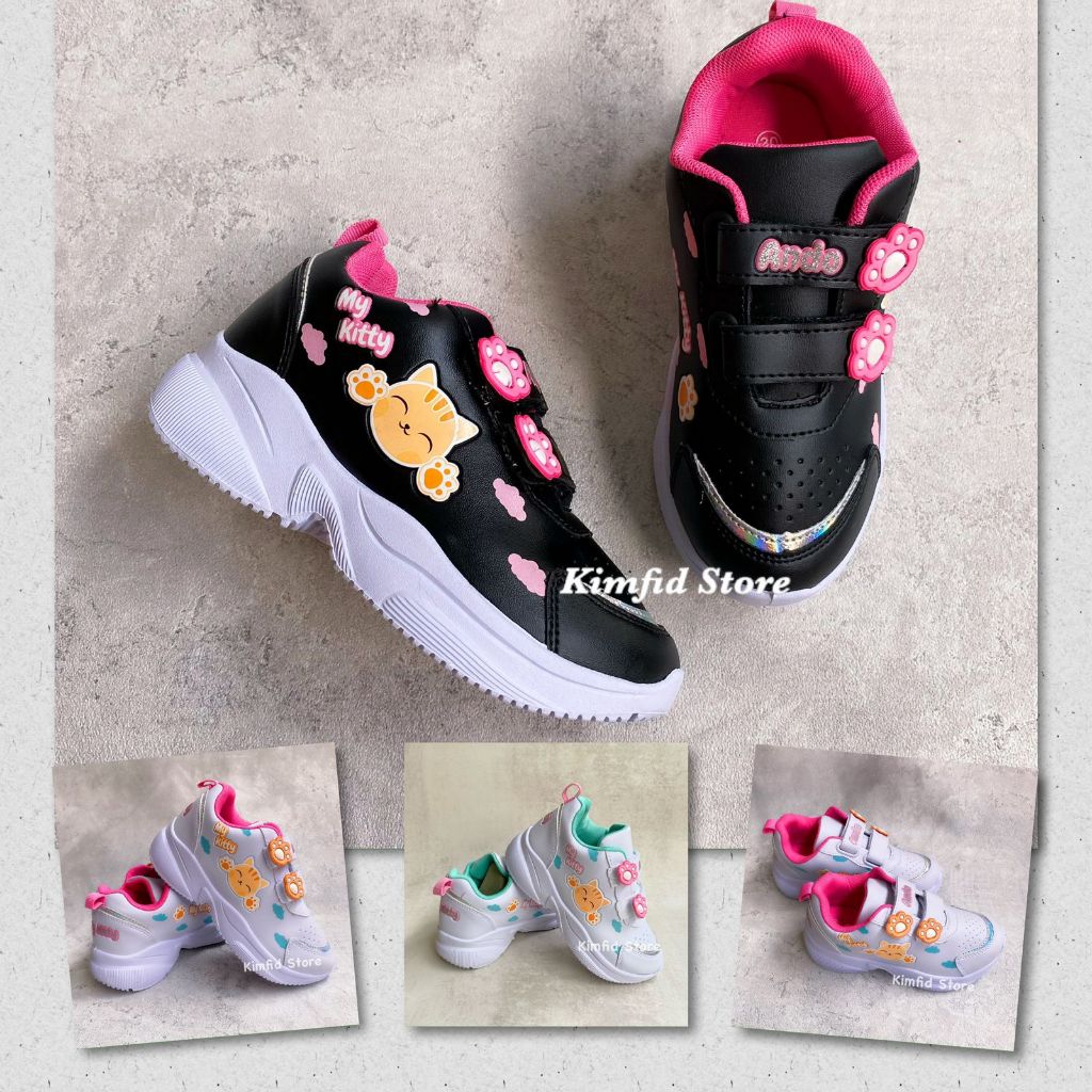 Jual Sepatu sekolah anak ando miaw velcro | Shopee Indonesia