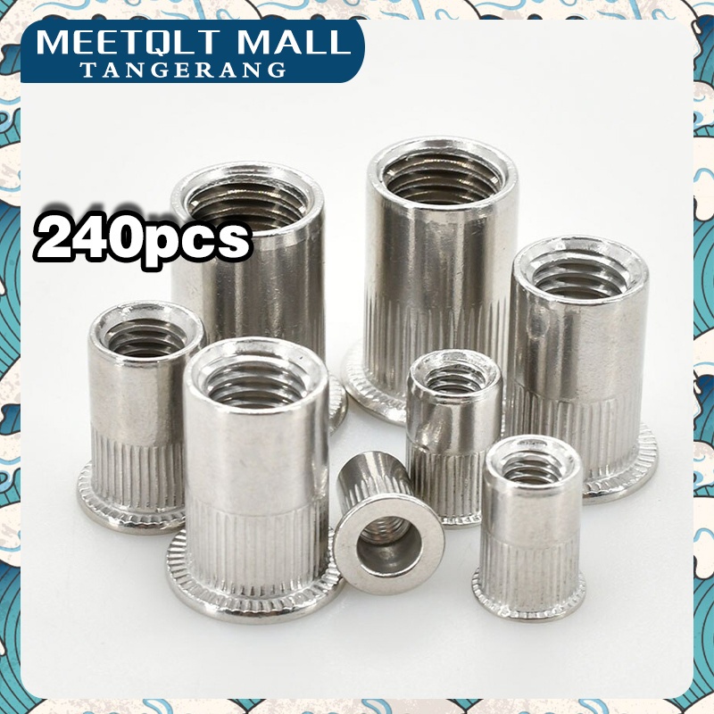 Jual 240pcs Mur Rivet Nut M3 M4 M5 M6/Mur Tanam/Rivnut/Nut Rivet | Shopee Indonesia