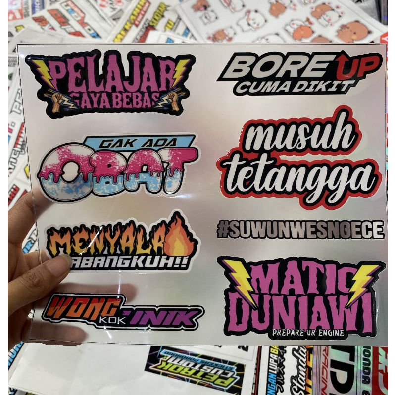 Jual STICKER PACK PELAJAR GAYA BEBAS /STICKER PACK KATA KATA VIRAL ...