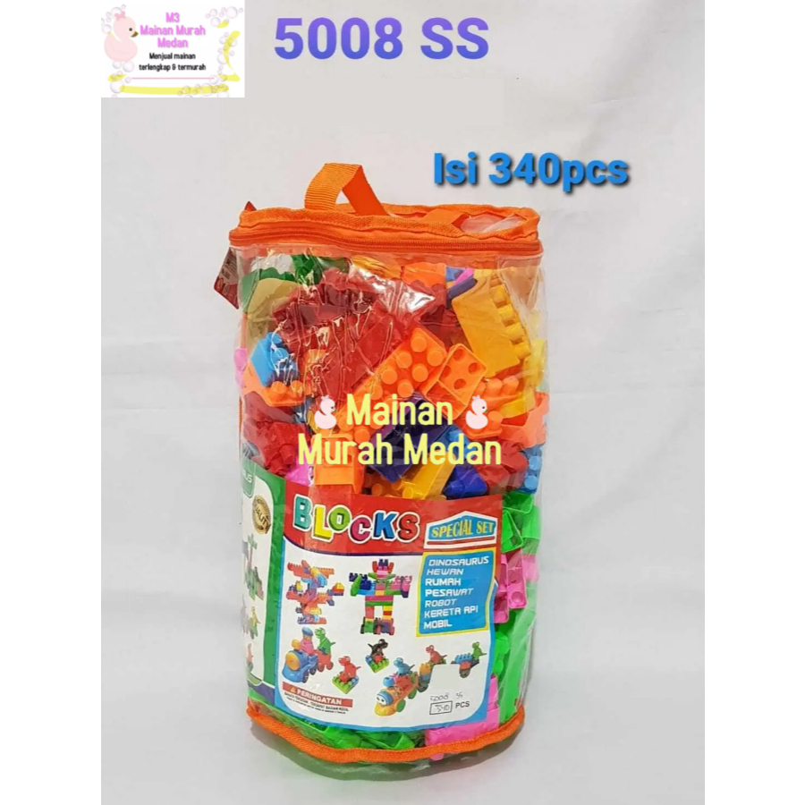Jual M3 - Mainan Edukasi Kreatif Block Creative Block Isi 340pcs / 136 ...