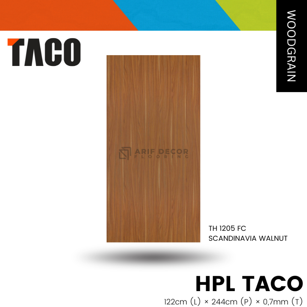 Jual TACO HPL TH 1205 FC SCANDINAVIA WALNUT | Shopee Indonesia