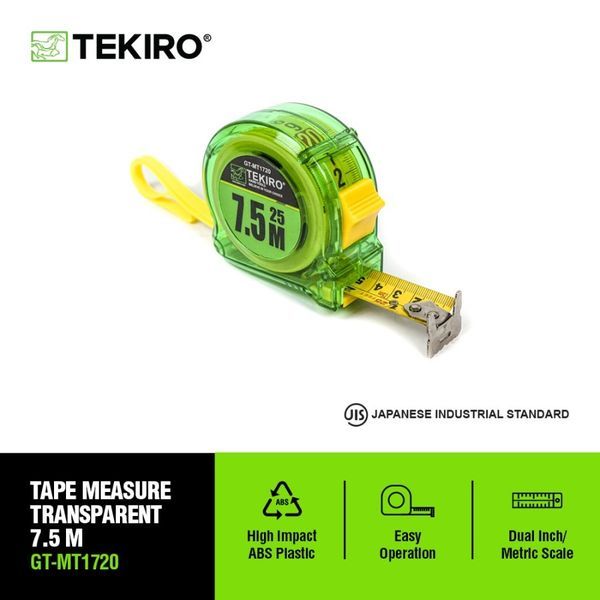 Jual Meteran/Tape Measurement 7.5 M Merk Tekiro | Shopee Indonesia