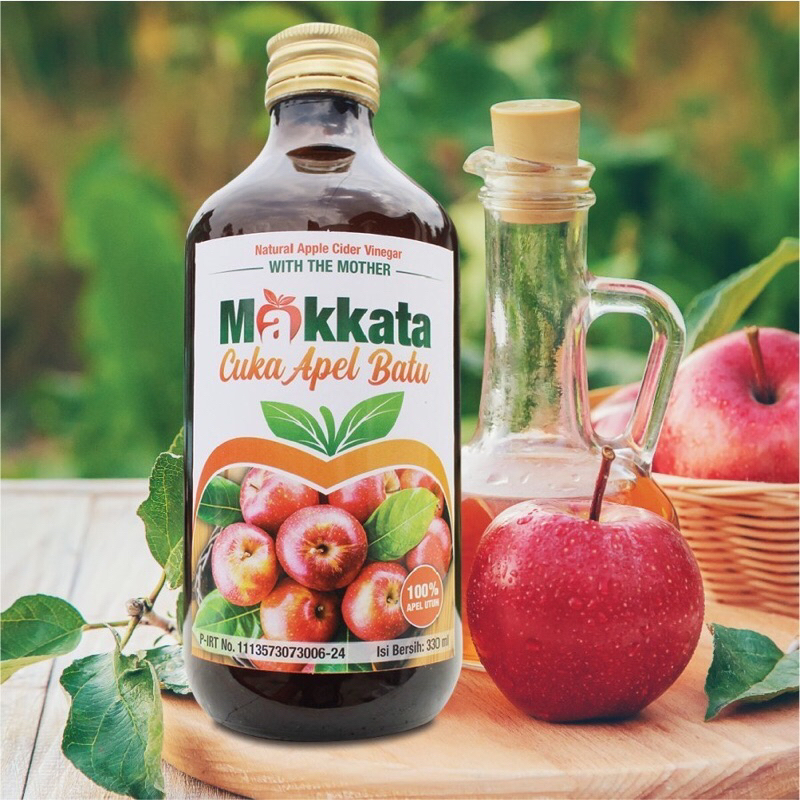 Jual CUKA APEL Batu Malang MAKKATA Organic Apple Cider Vinegar Original ...