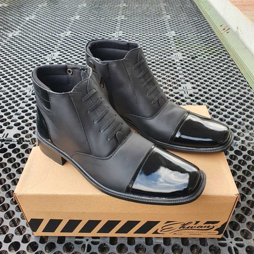 Jual sepatu pdh tni polri kantor scurity bahan kulit asli | Shopee ...
