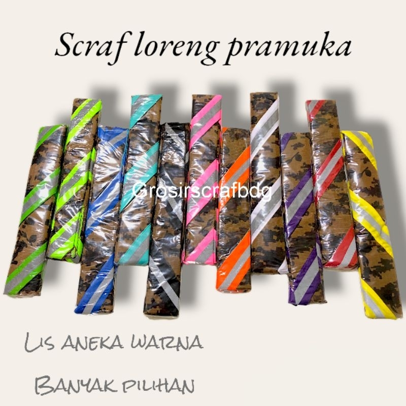 Jual SCARF PRAMUKA LORENG PRAMUKA \ scraft pramuka loreng lis menyala ...