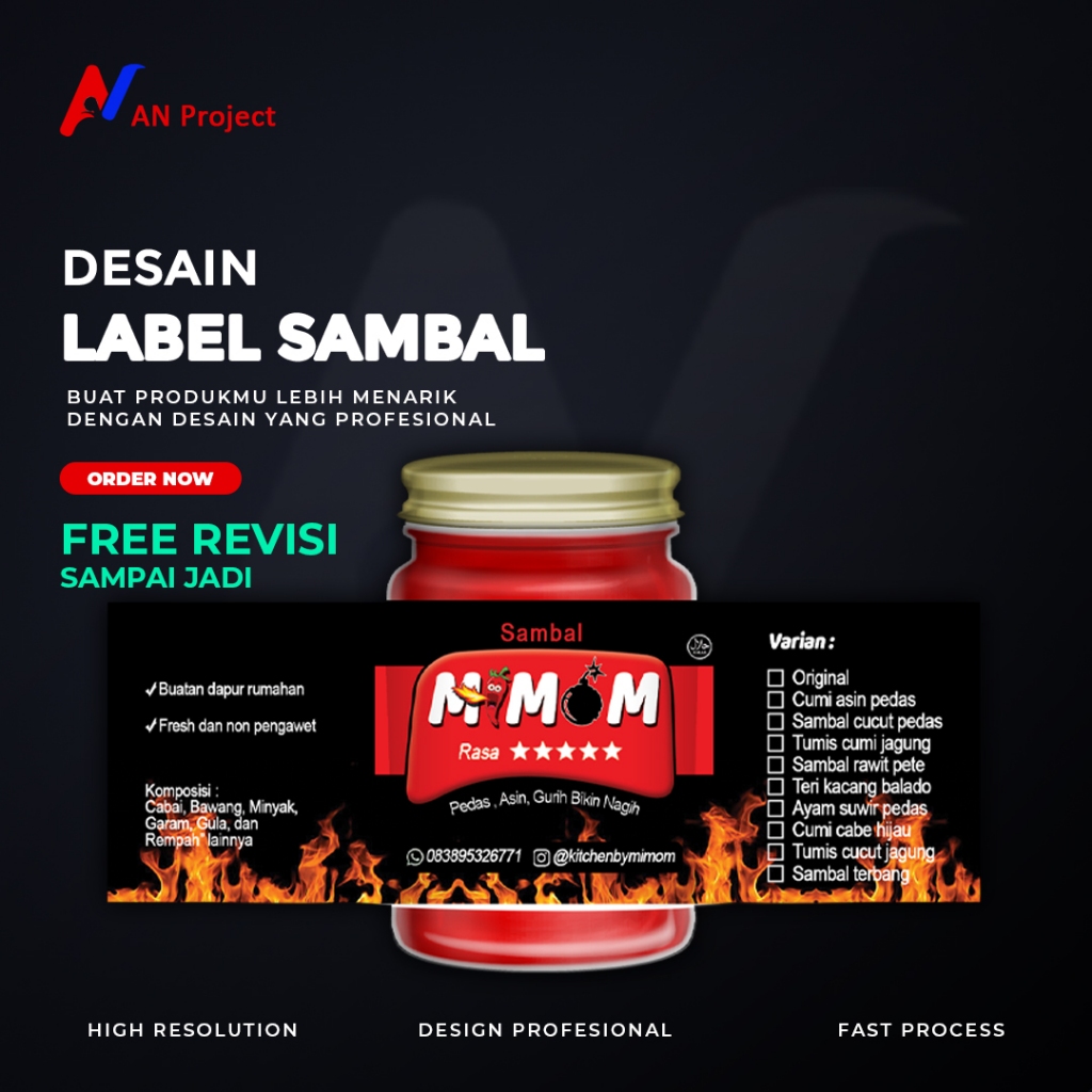 Jual Jasa Desain Label Profesional (sambal, Label Spray, Dll) | Shopee ...