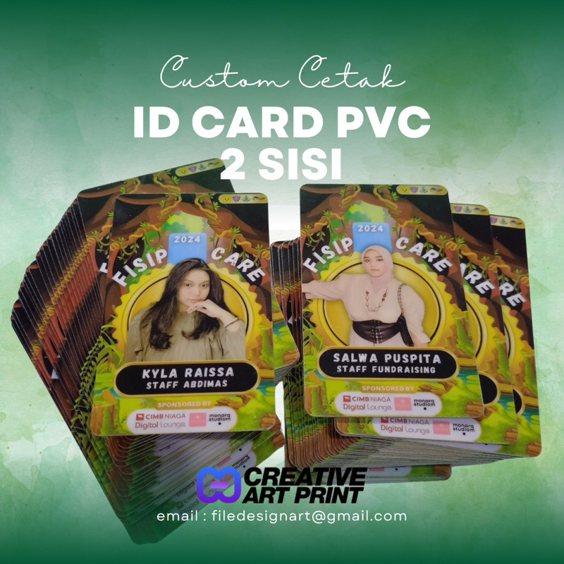 Jual Cetak Name Tag Kartu ID Member Card Visitor PVC 2 Sisi Glossy | Shopee Indonesia