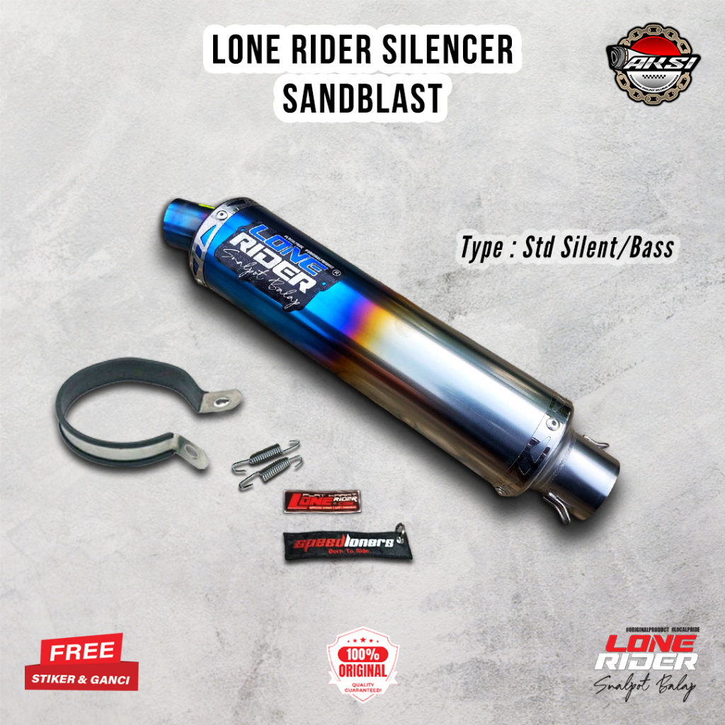 Jual ORIGINAL LONE RIDER Standar Silent Bass Sandblast - Knalpot Racing ...