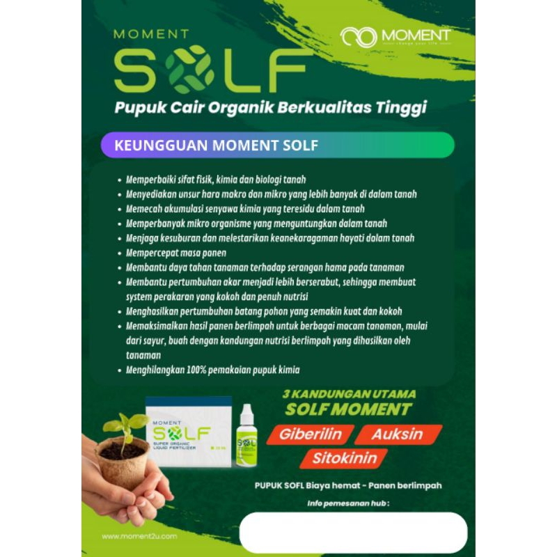 Jual pupuk lengkap MOMENT SOLF ISI 20 ML | Shopee Indonesia