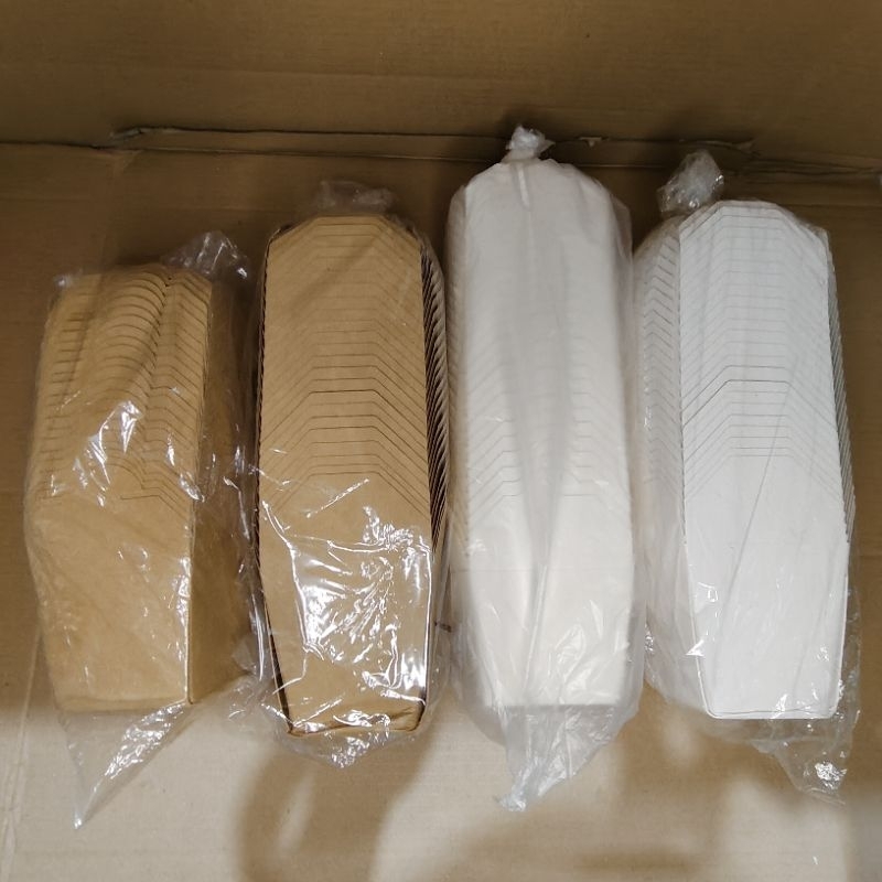 Jual paper rice box ukuran M dan L coklat dan putih isi 25 pcs | Shopee ...