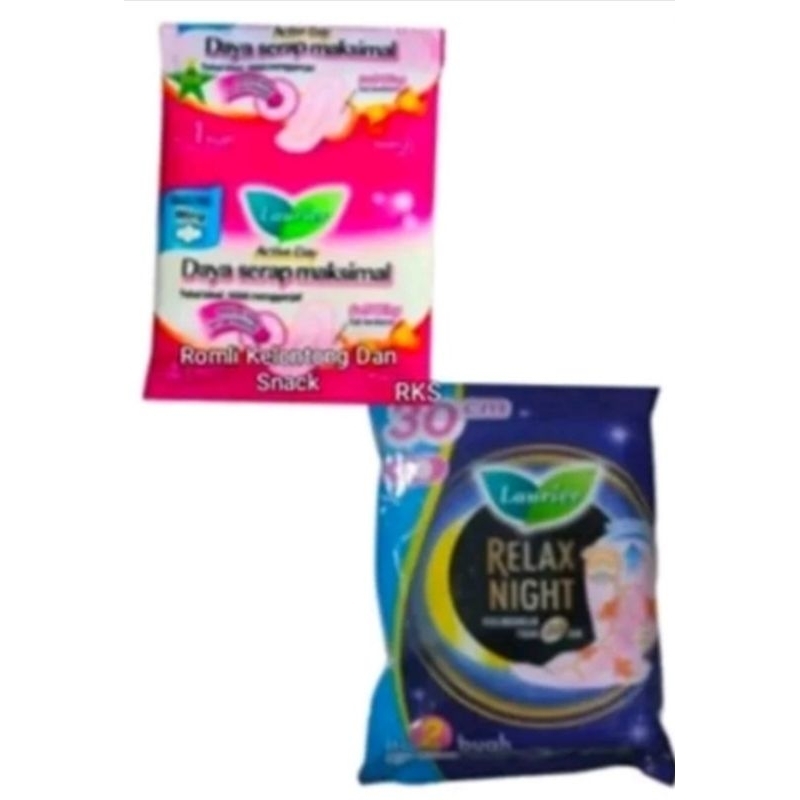 Jual LAURIER ACTIVE DAY / RELAX NIGHT 30cm Laurier Sachet 1 Renceng isi ...