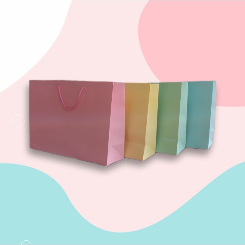 Jual Paperbag pastel landscape/ paperbag pastel kotak sepatu 32x10x23cm ...