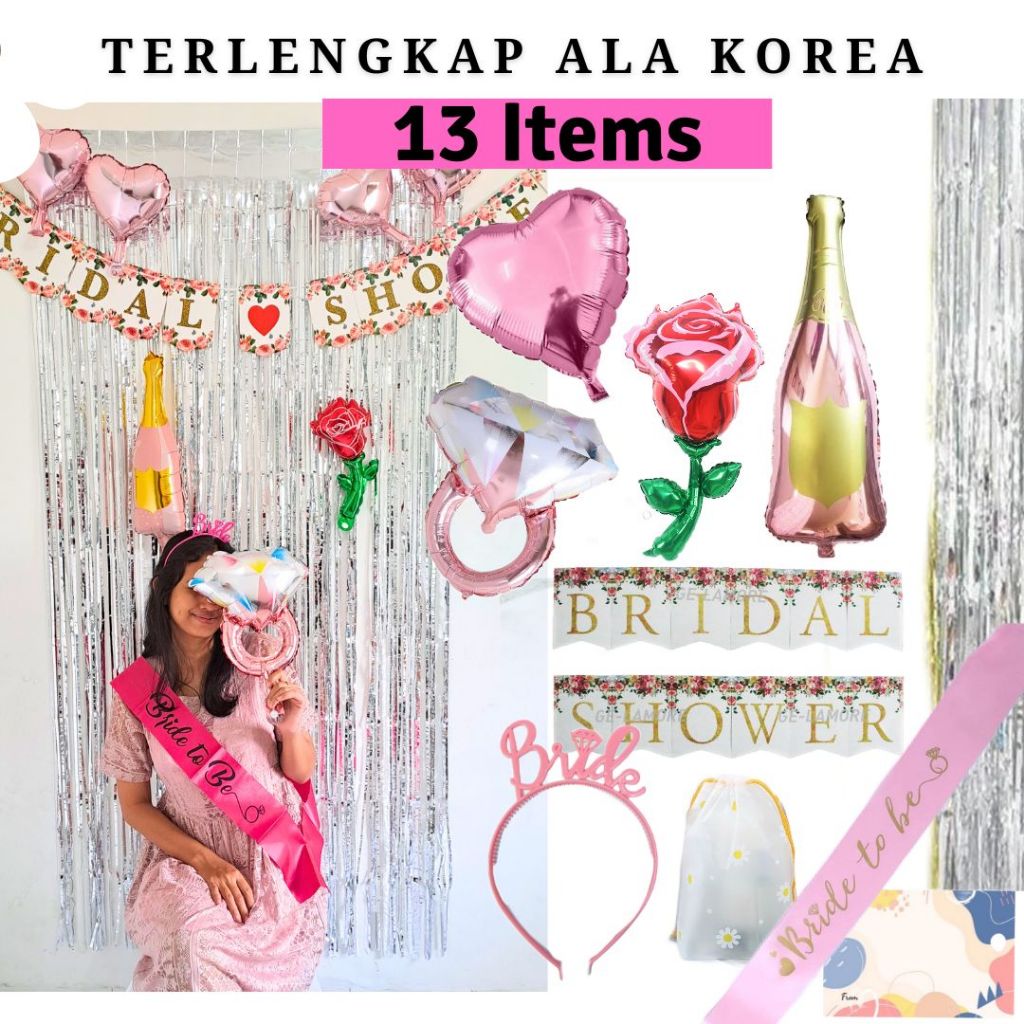 Jual Paket Bridal Shower Terlengkap Termurah 13 Items | Shopee Indonesia