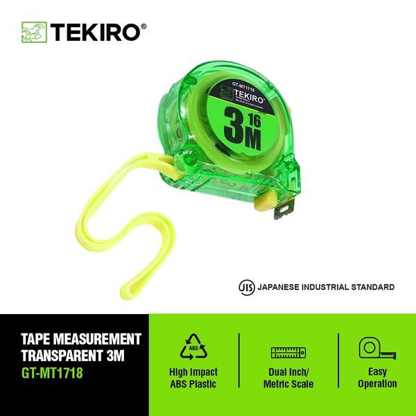 Jual Meteran/Tape Measurement 3 M Merk Tekiro | Shopee Indonesia