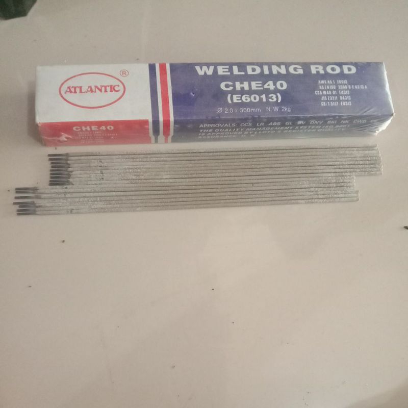 Jual ATLANTIC Kawat Las 2,0mm x 300mm Electrode Las Welding Rod E6013 | Shopee Indonesia