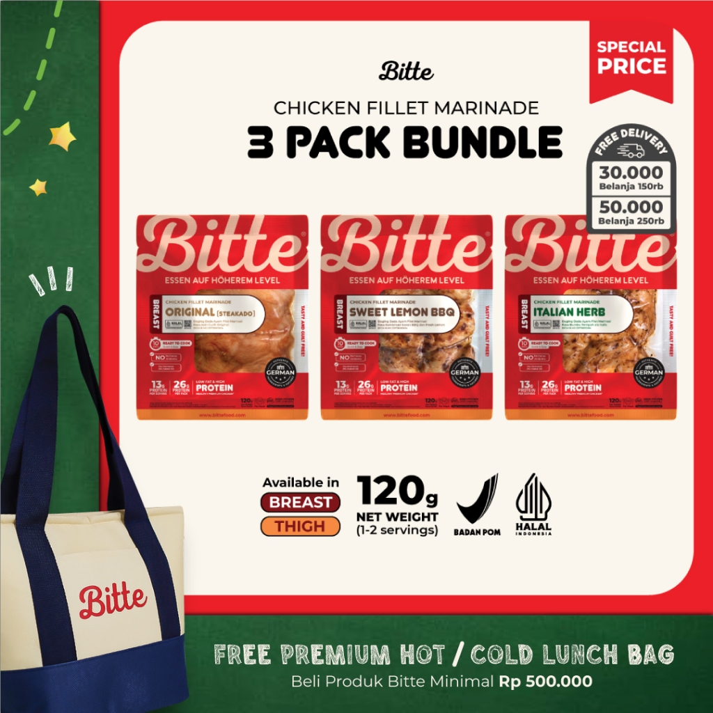 Jual Bitte Food 3 PACK BUNDLE Chicken Fillet Marinade / Ayam Filet ...